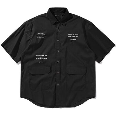 男装外穿式涂鸦短袖衬衫B2CJB2455