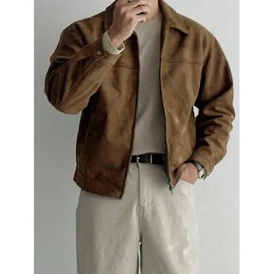B 98392 Men Autumn/Winter Jacket Retro Short Casual复古夹克