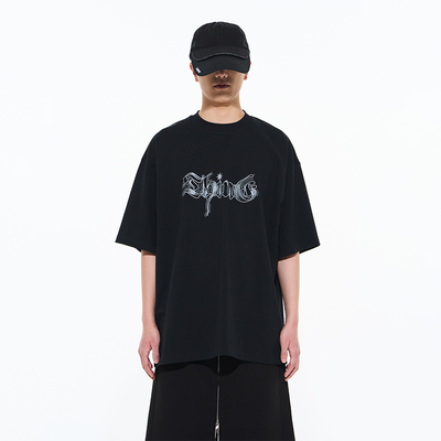 blindnoplan短袖印花T恤下摆