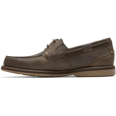 代购Rockport乐步男士船鞋透气轻便软底舒适系带圆头平跟