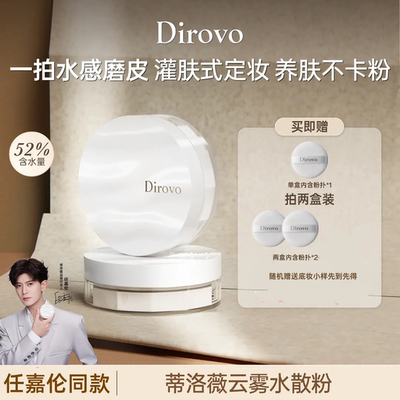 蒂洛薇dirovo波浪盖水散粉控油定妆防水防汗蜜粉持妆24h粉饼蜜粉