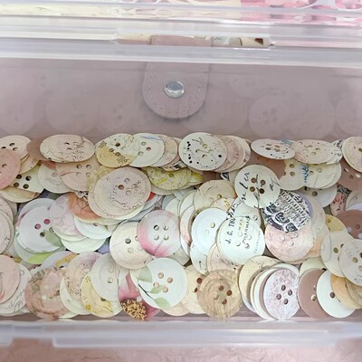 【手帐素材】junkjournal 直径19mm decop纽扣 刀模成品拼贴材料