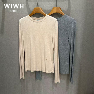 WIWH | 正品专柜 设计师品牌 25秋装 纯色 长袖 T恤 WHLT2E677
