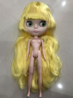 HobgobLin 小布裸娃白肌黄色长卷发中分娃 新手改娃 厂家直销