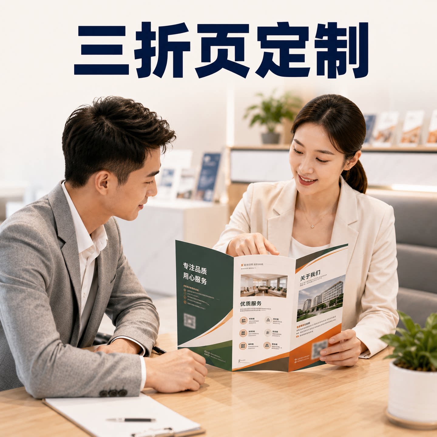三折页定制展会广告册企业介绍宣传册门店活动招生说明书设计制作