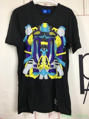 Adidas三叶草印花透气短袖t恤