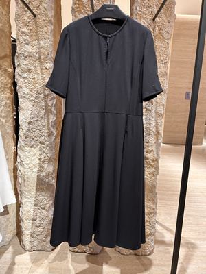 GIADA迦达国内代购专柜正品24年秋冬新款弹力羊毛小黑裙连衣裙