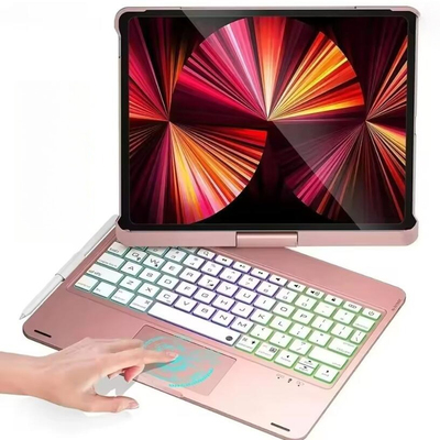 适用iPad A16 AIR 11 Pro 11 旋转键盘触控板7色背光蓝牙键盘