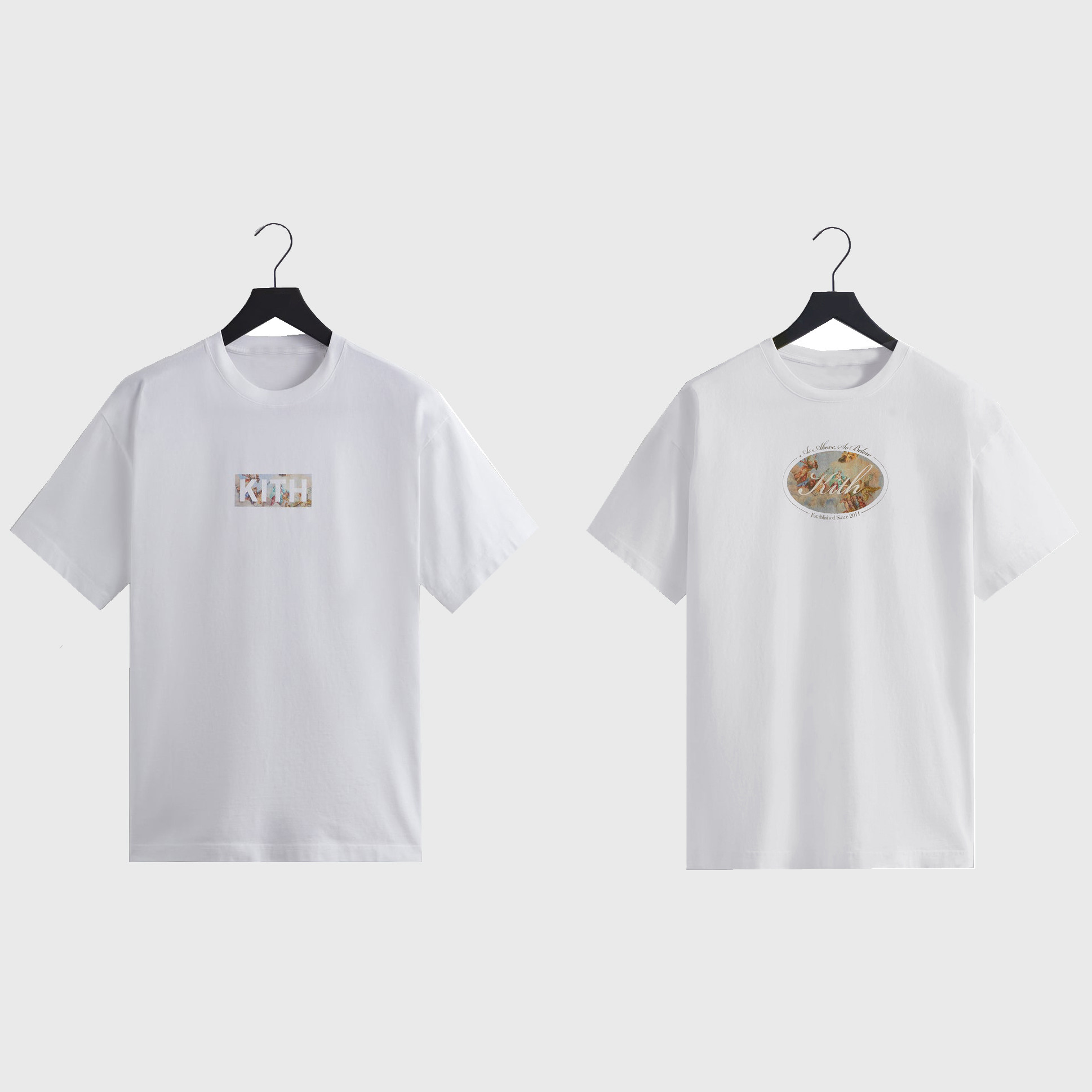 Kith Angelic Classic/Script Logo Tee天使经典标志t恤印花图案