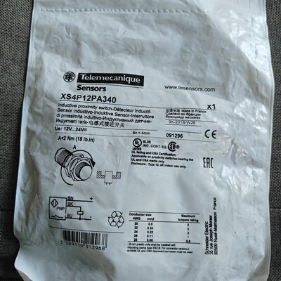 施耐德接近开关XS4P12PA340