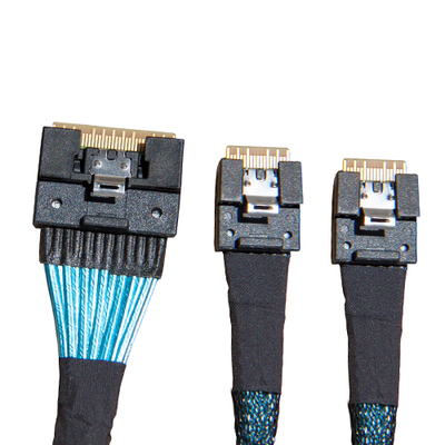 博通 05-60004-00 SFF8654 X8 8i 转 SlimSAS 4i X4 80cm 数据线