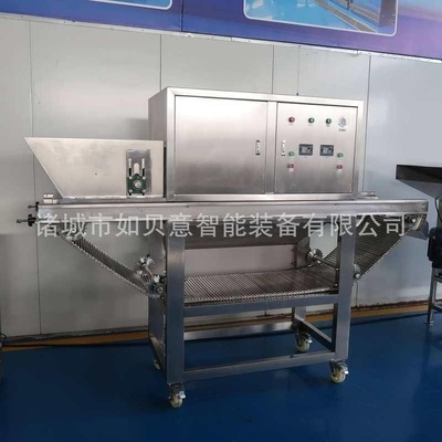 链条式独头蒜吹皮机 洋葱去头尾去皮流水线 无损伤洋葱去皮机