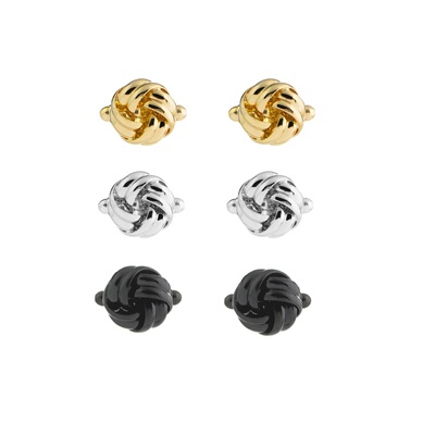 品质欧美饰品 麻花袖扣袖钉镂空袖扣 男士衬衫袖扣cufflinks