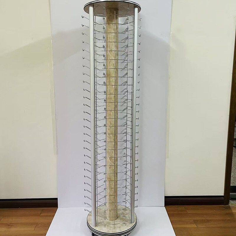 新款高档落地旋转太阳眼镜陈列架 可移动铝合金眼镜摆放货架198付