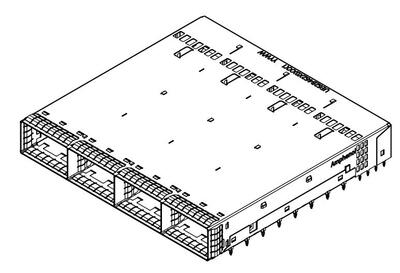 UE62B46230S021 1x4 OSFP cage with stainless steel material