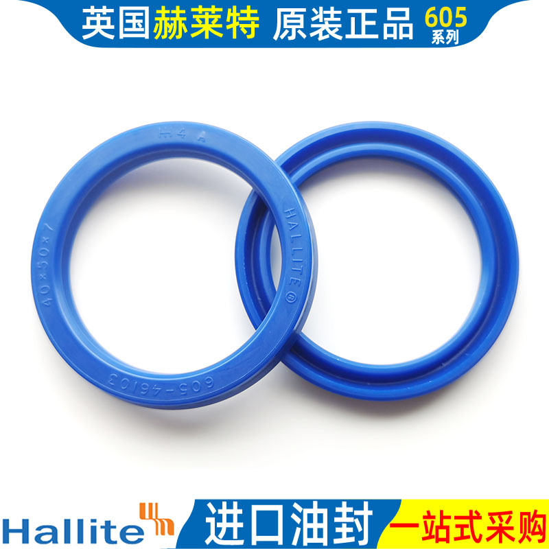 液压杆进口油封hallite活塞杆赫莱特605 55*65 68* 10 11 11.8 13