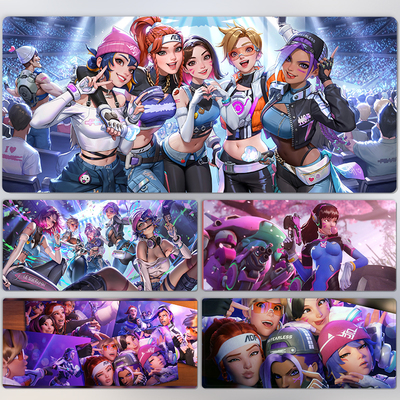 守望先锋鼠标垫超大overwatch二次元动漫电竞游戏加厚锁边办公垫