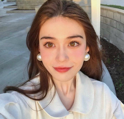 dayu超大颗银针复古风范儿珍珠