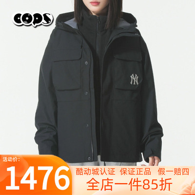 MLB情侣连帽夹克外套工装外套