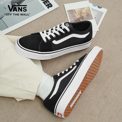Vans/范斯官方正品 Filmore 复古高街经典黑白低帮帆布鞋板鞋男鞋