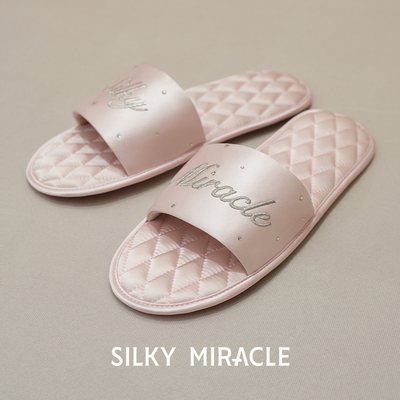 7折SILKY MIRACLE真丝拖鞋SNOWFALL水晶清凉室内家居鞋静音情侣