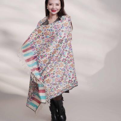 NagarNan-Pashmina系列lady kani定制白绒工坊那家楠手工羊绒披肩