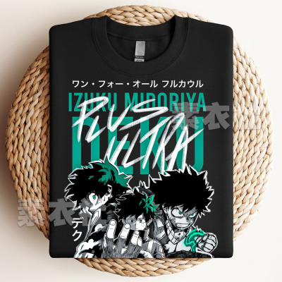 my hero academia T恤纯棉动漫动画周边绿谷出久爆豪胜己BOOM短袖