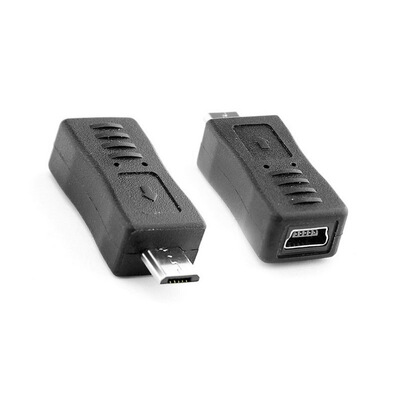 micro转mini 5p转micro USB公转接头T型口迷你5P母转换头V8转V3头