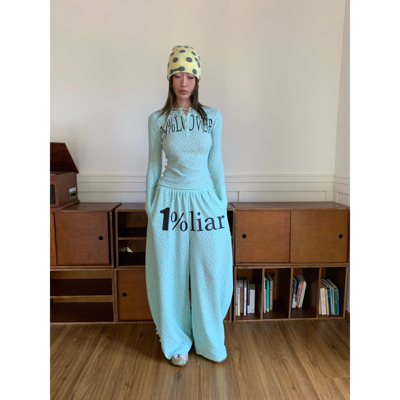 FOURFORTY 1% LIAR WAFFLE PANTS 中式盘扣 碎花华夫格居家裤