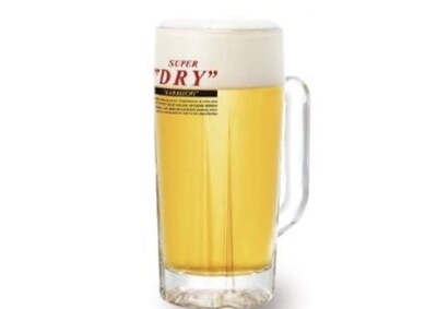 现货实拍全新日本进口啤酒杯玻璃杯朝日SUPER DRY扎啤杯大容量