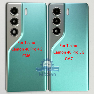 适用传音Infinix Tecno Camon 40Pro 4G 5G CM6/CM7后盖+镜框镜片