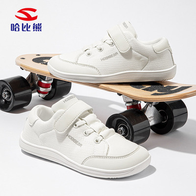 哈比熊幼儿园室内鞋男女童2025春夏网面透气网布鞋小白鞋宝宝学步