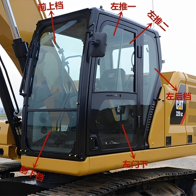 卡特挖掘机E320 323 326 330 336GC驾驶室挡风玻璃前后上下挡玻璃
