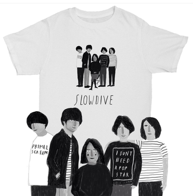 Slowdive乐队圆领短袖男女同款
