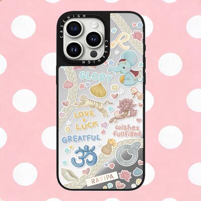磁吸MagSafe泰国珠宝RAVIPA小象适用iphone16pro手机壳17promax苹果15plus镜面保护套14小众13时尚12
