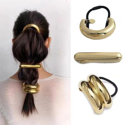 2026 Metal Irregular Double-Layer Hair Bands Ropes for Women