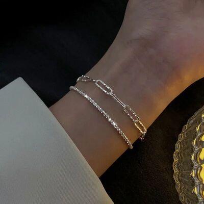 Fashion Silver Color Sparkling Adjustable Bracelets for Wome