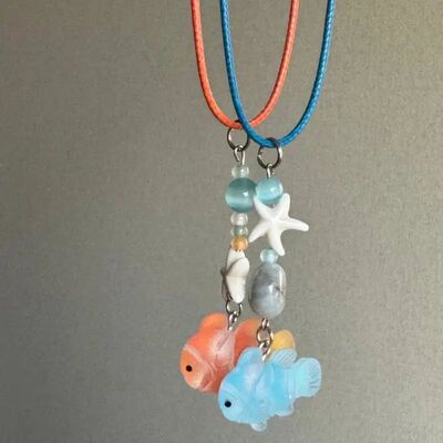 Fashion Caroon Clownfish Pendan Necklaces for Women Girls Cu