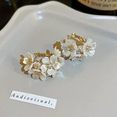 2024 Korean New Exquisite Flower Splicing Earrings Temperame