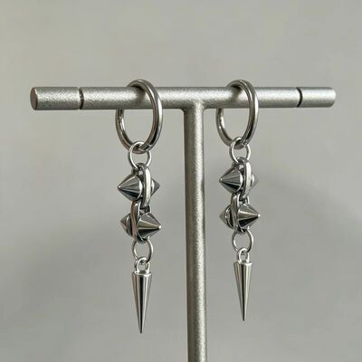 Stainless Steel Jewelry Goth Punk Cone Rivets Bullet-Shaped