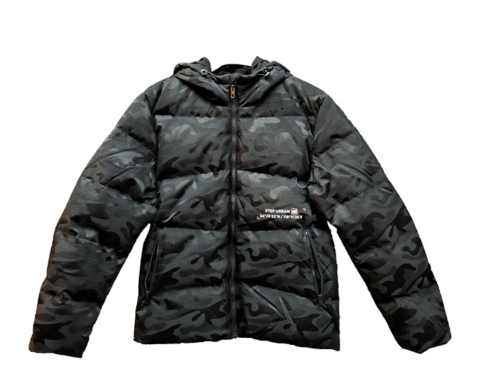特步新款男子运动羽绒服轻便帅气连帽保暖休闲外套980429190200