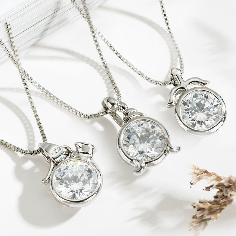 十二星座项链 925银情侣吊坠女锁骨链生日情人节礼物送女友的礼物_虎窝淘