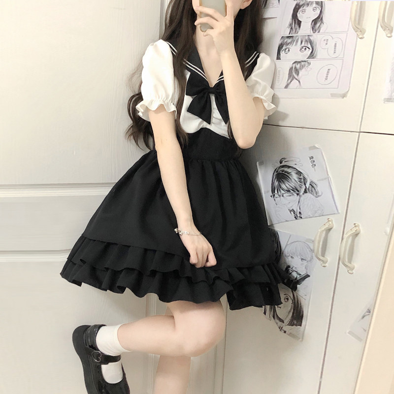 正版洛丽塔【远航少女】夏季少女lolita公主裙子 学院风JSK连衣裙