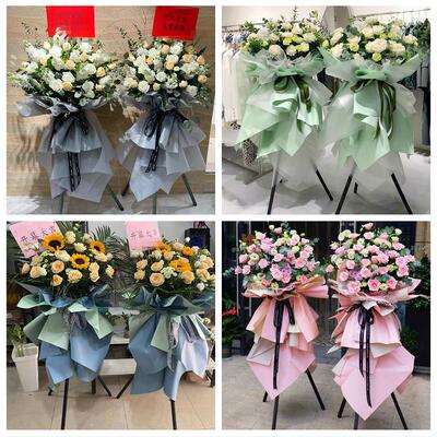 咸阳市泾阳县乾县礼泉永寿县同城鲜花店新店开业配送大麦开业花篮