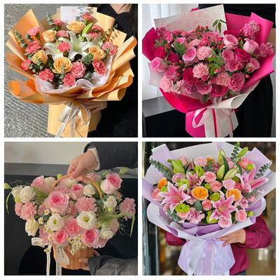 张家界永定武陵源区慈利桑植同城鲜花店配送母亲节康乃馨百合花束