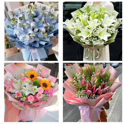安阳汤阴县滑县内黄县林州市同城鲜花店玫瑰百合花束送老婆女朋友