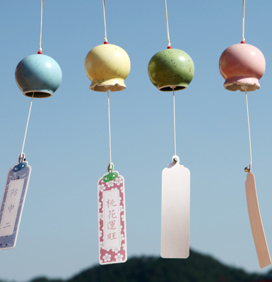 手工陶瓷风铃挂饰家用客厅铃铛