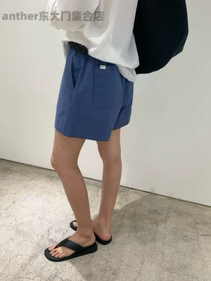 现货发february 11韩国东大门2026夏新百搭纯色松紧腰休闲短裤女