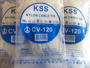 台湾KSS凯士士阻燃UL尼龙扎带扎线带CV-120 3.2*120 白色100PCS