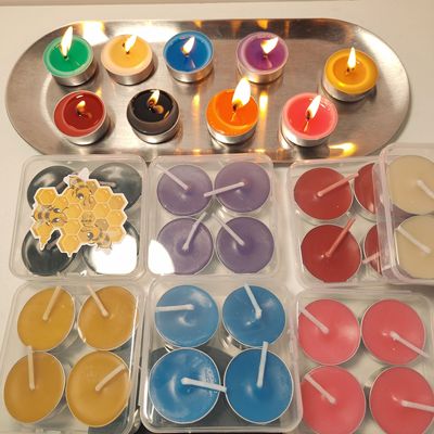 铝壳蜂蜡茶蜡手工蜡烛Beeswax冥想煮茶加热围炉3小时天然蜂香蜜蜡